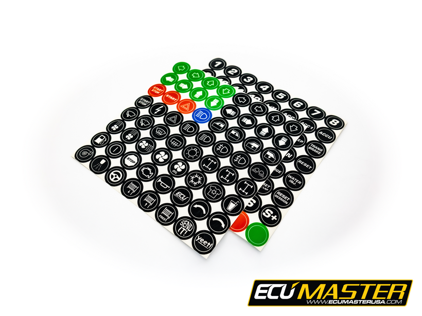 Replacement Key Inserts and Sticker Sheet for CAN Keyboard – ECUMaster USA